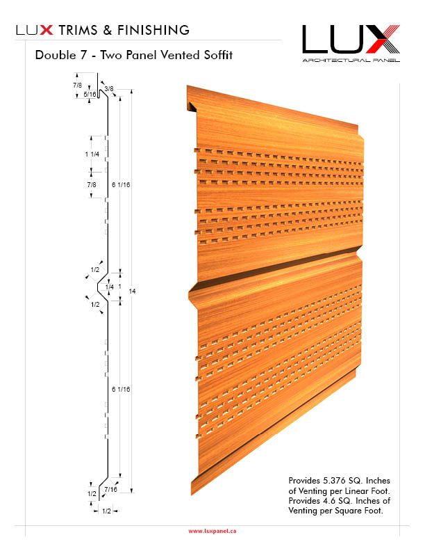 Double 7 Two Panel Vented Soffit - Maxton Panels
